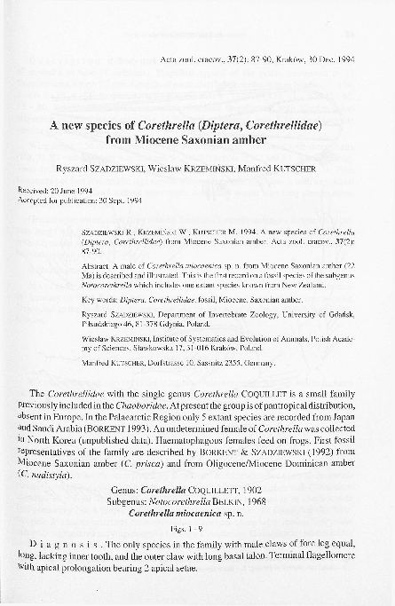 (PDF) A new species of Corethrella (Diptera, Corethrellidae) from ...