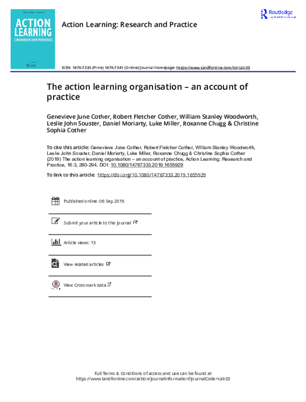 (PDF) The action learning organisation – an account of practice