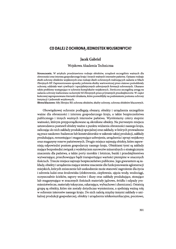 (PDF) What's Next with Protecting Military Units?