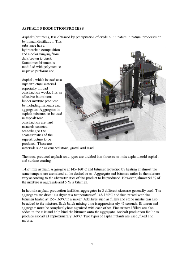 (PDF) ASPHALT PRODUCTION PROCESS