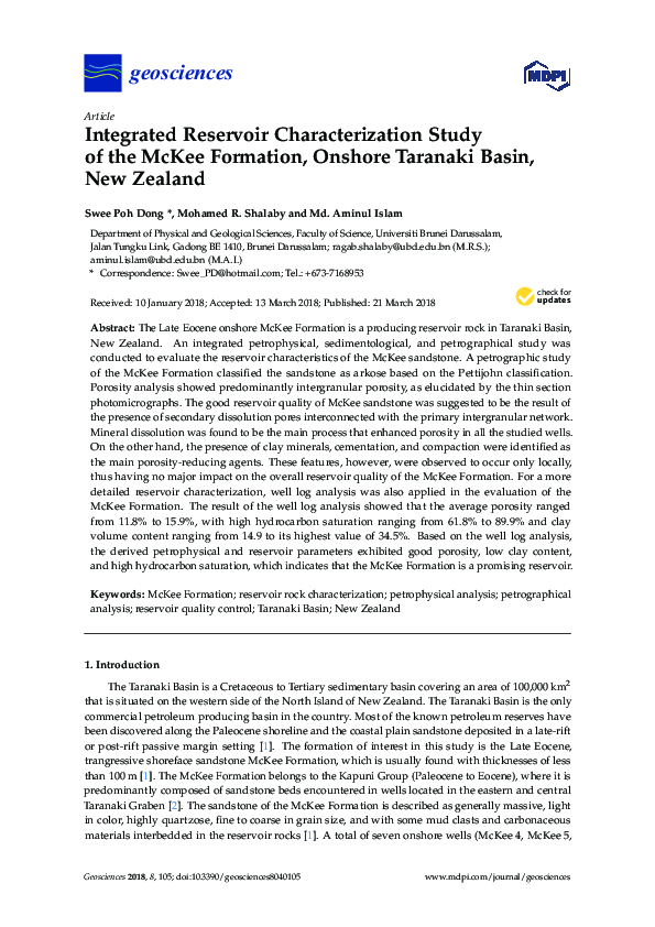 (PDF) Integrated Reservoir Characterization Study of a Carbonate Ramp ...