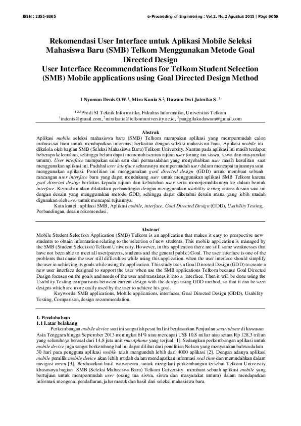 (PDF) Rekomendasi User Interface Untuk Aplikasi Mobile Seleksi Mahasiswa Baru (SMB) Telkom ...