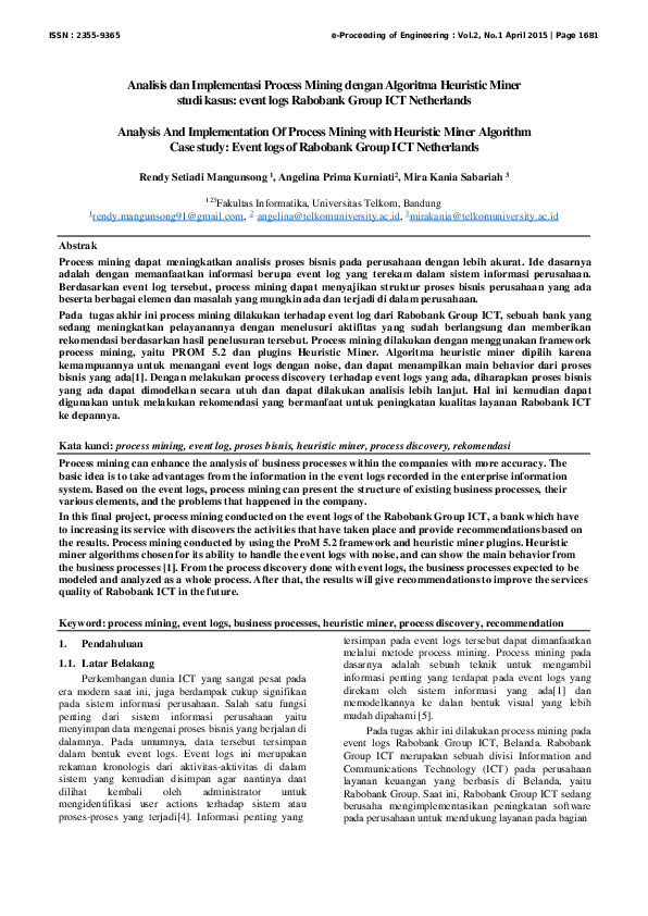 (PDF) Analisis dan Implementasi Process Mining dengan Algoritma Heuristic Miner studi kasus ...
