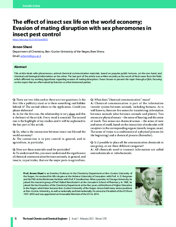 (PDF) The effect of insect sex life on the world economy; Evasion of ...