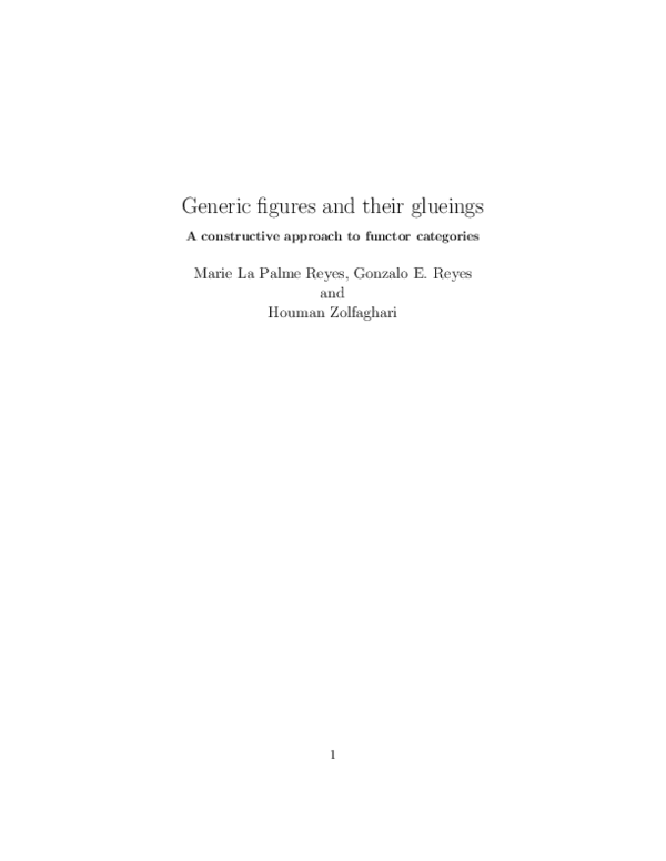 (PDF) Generic figures and their glueings: a constructive approach to ...