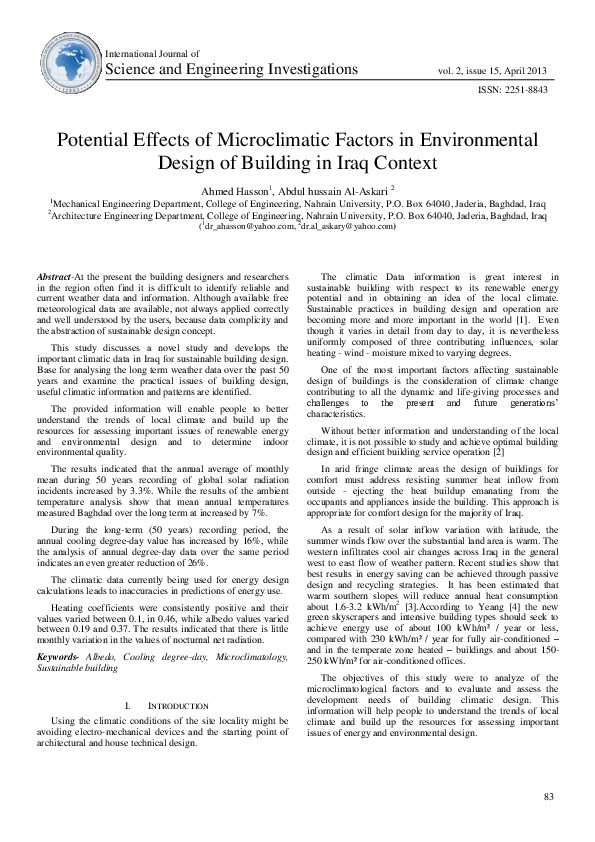 (PDF) Potential Effects of Microclimatic Factors in Environmental ...