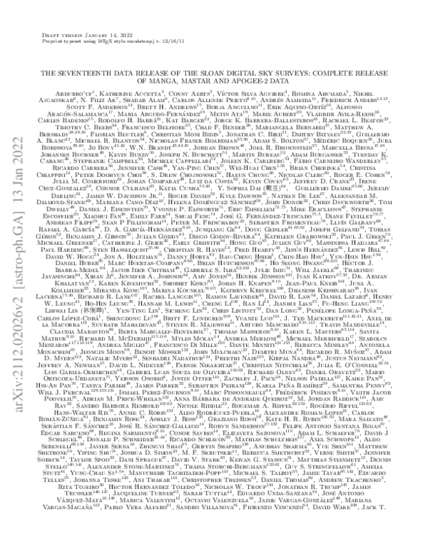 (PDF) The Seventeenth Data Release of the Sloan Digital Sky Surveys ...