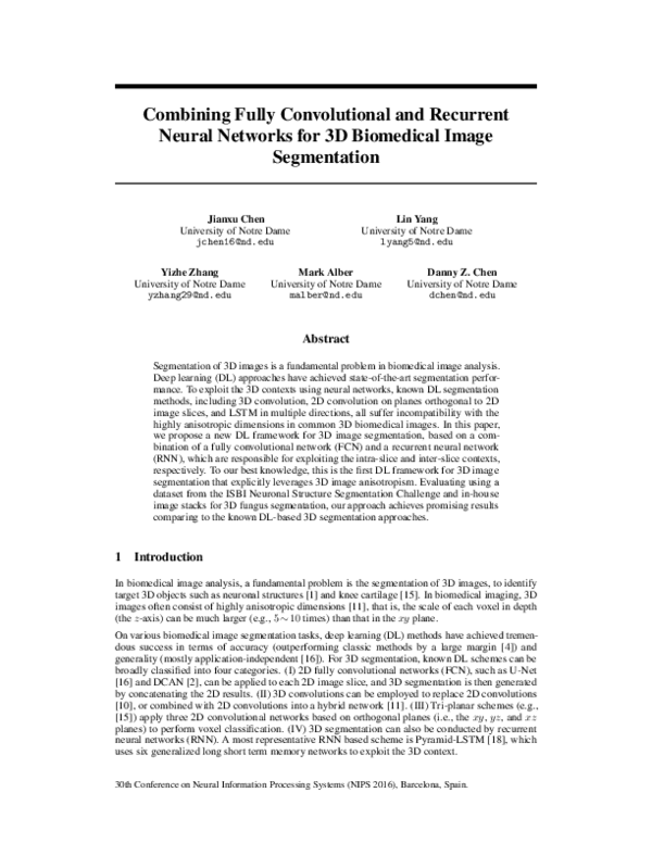 Pdf Combining Fully Convolutional And Recurrent Neural Networks For