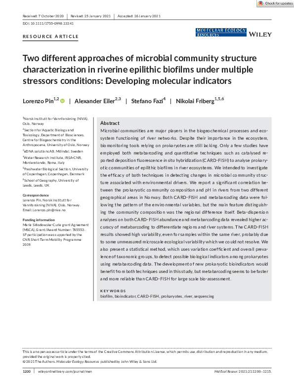 (PDF) Two different approaches of microbial community structure ...