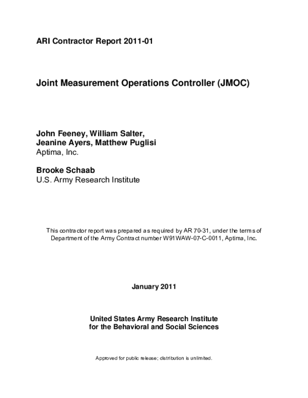Joint Measurement Operations Controller (JMOC)