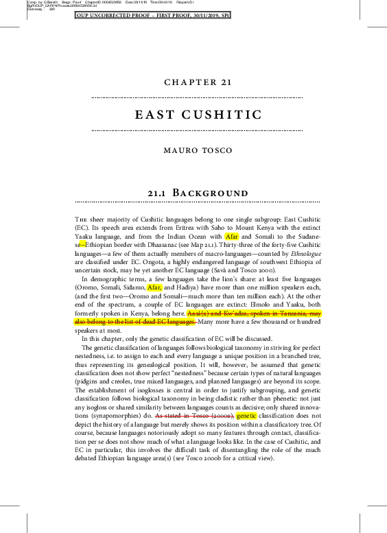 (PDF) East Cushitic