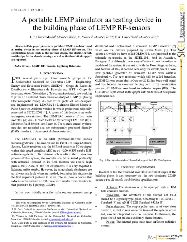 (PDF) A portable LEMP simulator as testing device in the building phase ...