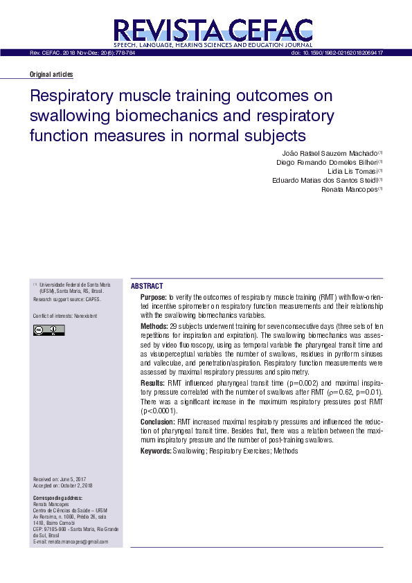 (PDF) Respiratory muscle training outcomes on swallowing biomechanics ...