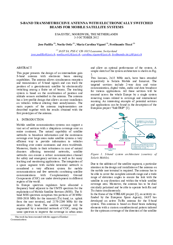 (PDF) S-band transmit/receive antenna with electronically switched ...