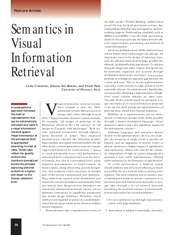 (PDF) Visual information retrieval