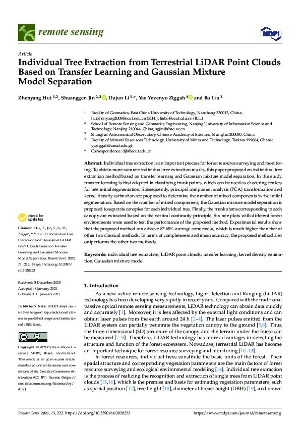 (PDF) Individual Tree Extraction from Terrestrial LiDAR Point Clouds Based on Transfer Learning ...