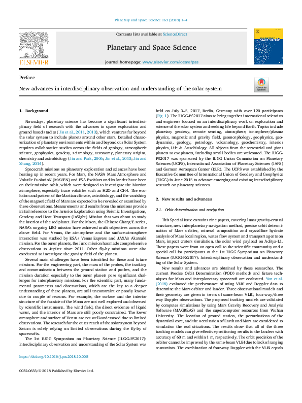 (PDF) New advances in interdisciplinary observation and understanding ...