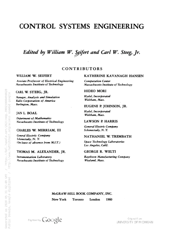 (PDF) Control Systems Engineering