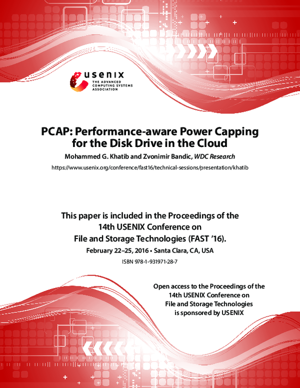 (PDF) PCAP: Performance-aware Power Capping for the Disk Drive in the Cloud