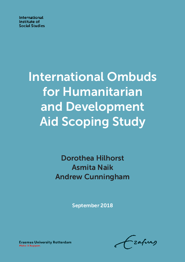 (PDF) International Ombuds for Humanitarian and Development Aid Scoping ...