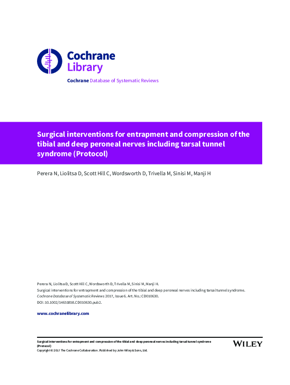 (PDF) Surgical interventions for entrapment and compression of the ...