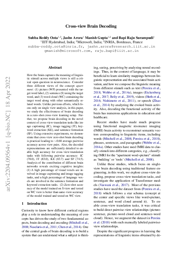 (PDF) Cross-view Brain Decoding