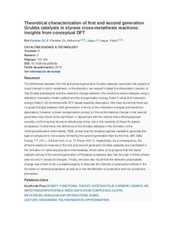 (PDF) Theoretical Characterization of First and Second Generation ...