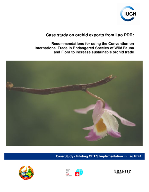 (PDF) Case study on orchid exports from Lao PDR : Recommendations for ...