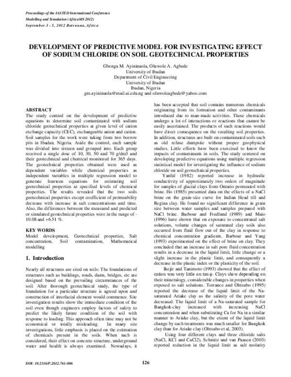 (PDF) Development of Predictive Model for Investigating Effect of ...