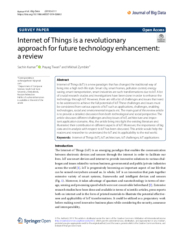 (PDF) Internet of Things is a revolutionary approach for future ...