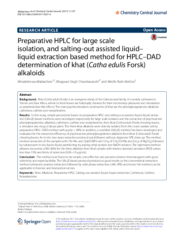 (PDF) Preparative HPLC for large scale isolation, and salting-out ...