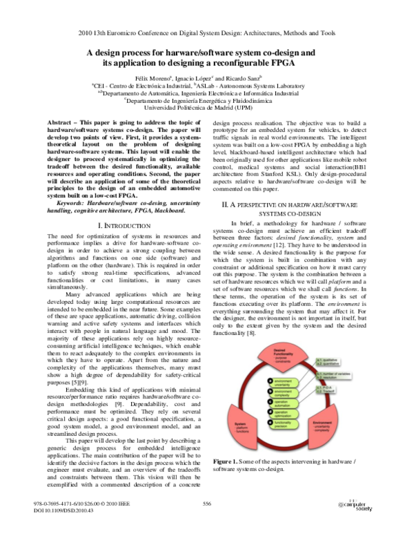 (PDF) A Design Process for Hardware/Software System Co-design and its Application to Designing a ...