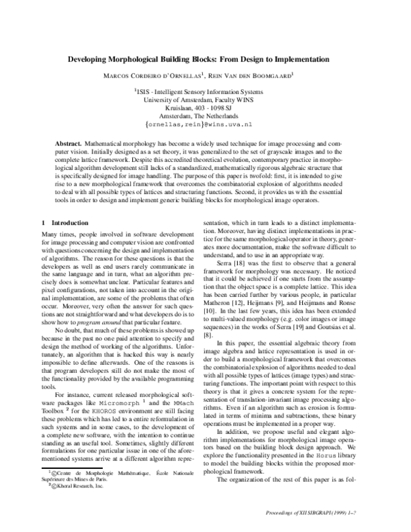 Developing morphological building blocks: from design to implementation