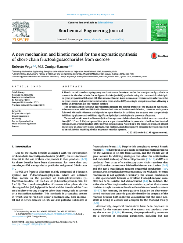 (PDF) A new mechanism and kinetic model for the enzymatic synthesis of ...