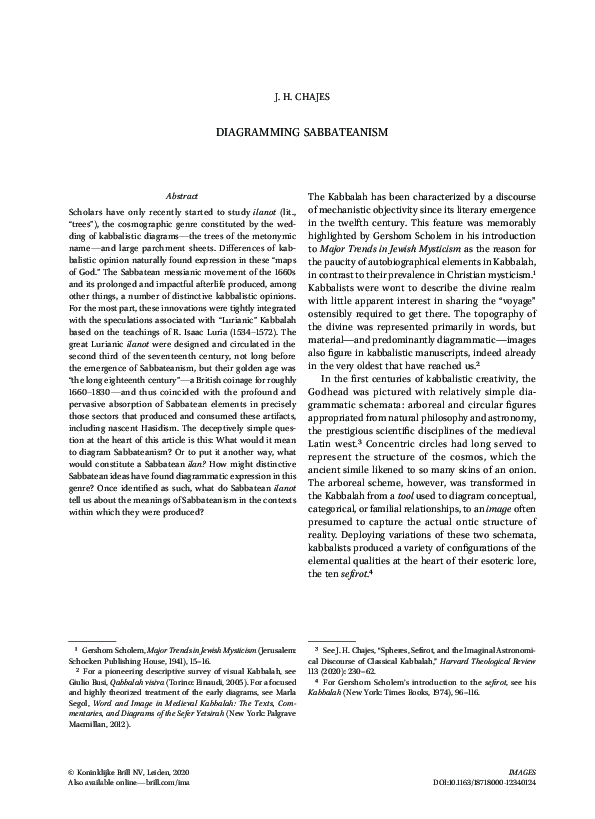 (PDF) Diagramming Sabbateanism