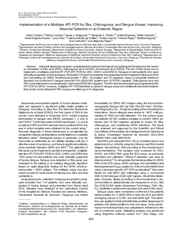 (PDF) Implementation of a Multiplex rRT-PCR for Zika, Chikungunya, and ...