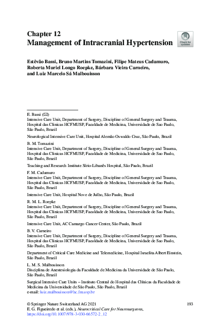 (PDF) Management of Intracranial Hypertension