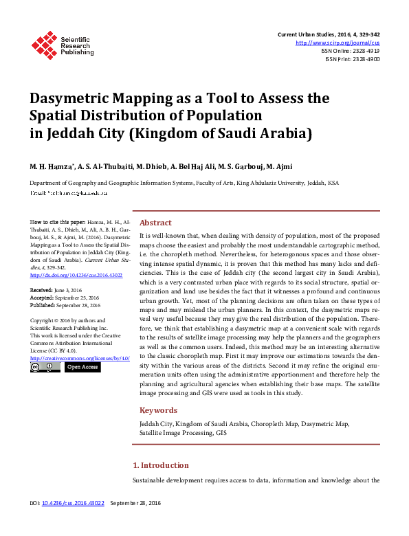 (PDF) Dasymetric Mapping as a Tool to Assess the Spatial Distribution ...