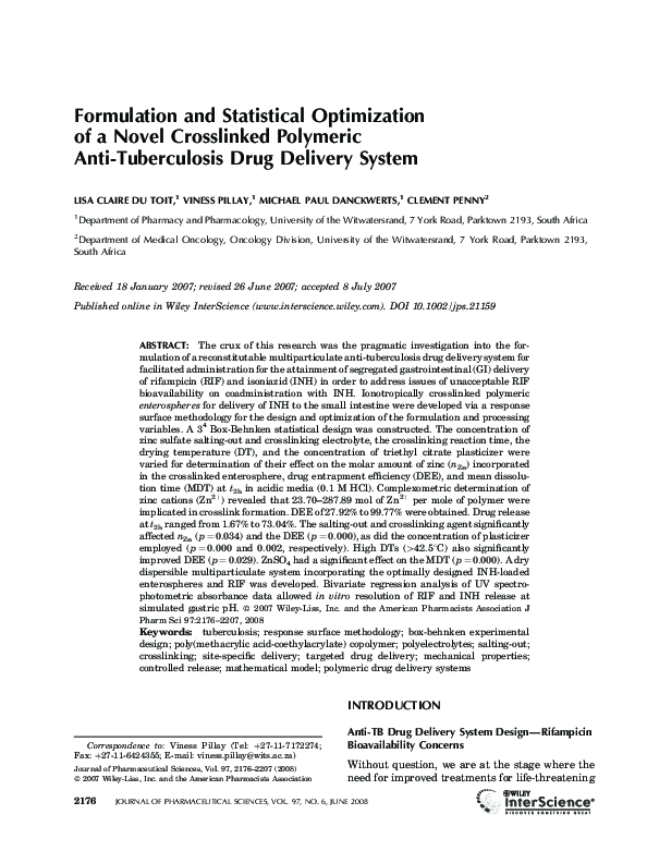 (PDF) Formulation and statistical optimization of novel double-incorporated PLA-PLGA ...
