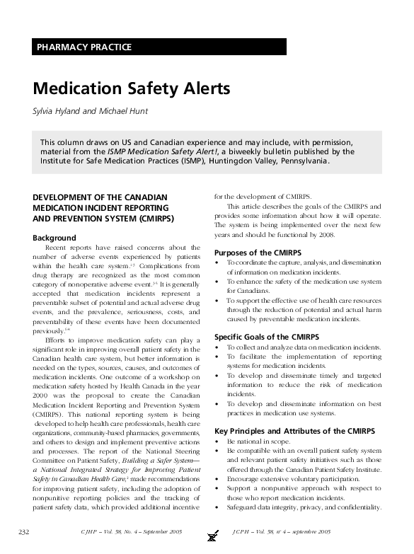 (PDF) Medication Safety Alerts | J. Volling - Academia.edu