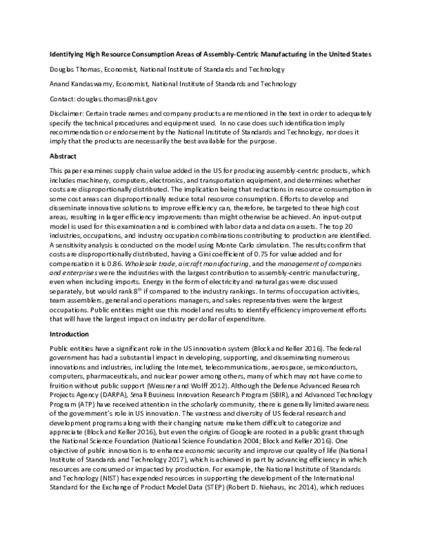 (PDF) Identifying high resource consumption areas of assembly-centric ...