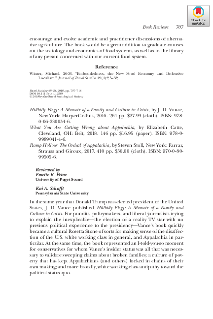 (PDF) Hillbilly Elegy: A Memoir of a Family and Culture in Crisis, by ...