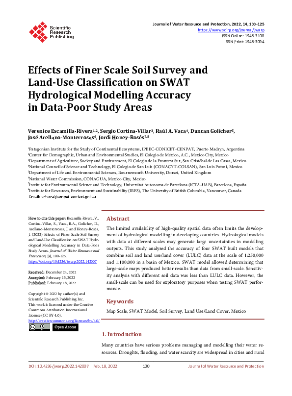 (PDF) Effects of Finer Scale Soil Survey and Land-Use Classification on ...