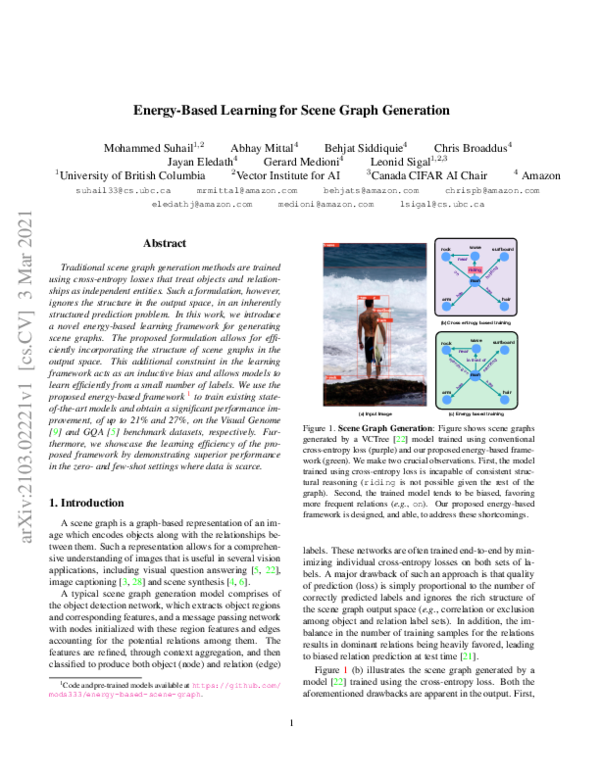(PDF) Energy-Based Learning for Scene Graph Generation