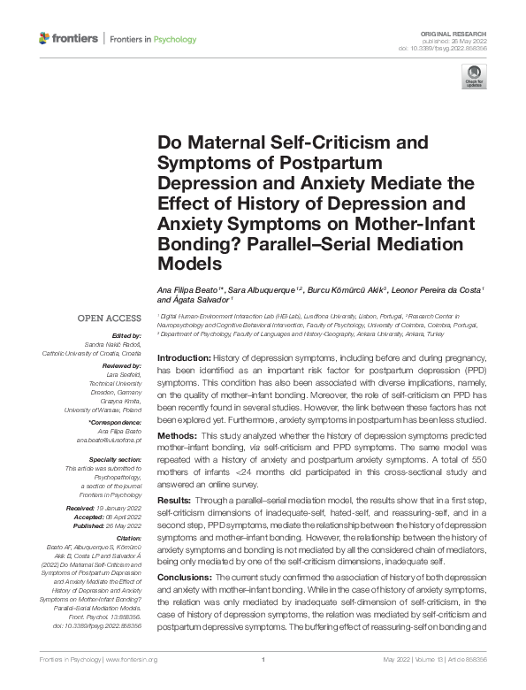 (PDF) Do Maternal Self-Criticism and Symptoms of Postpartum Depression ...