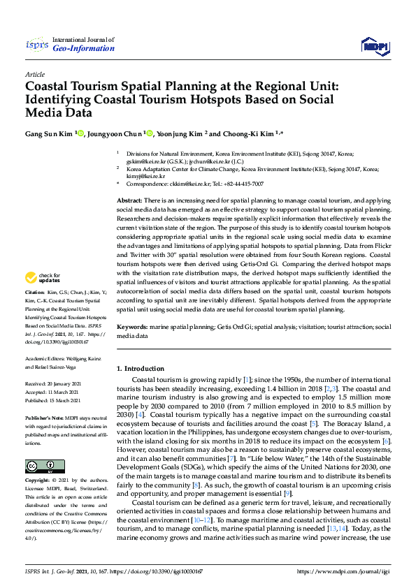 (PDF) Coastal Tourism Spatial Planning at the Regional Unit ...