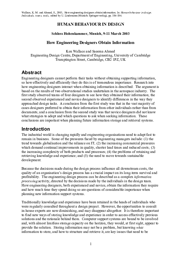 (PDF) HUMAN BEHAVIOUR IN DESIGN