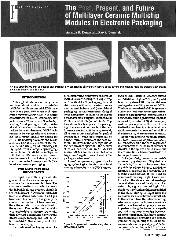 (PDF) The past, present, and future of multilayer ceramic multichip ...