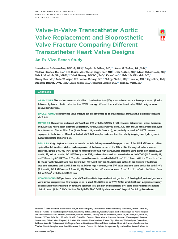 (PDF) Valve-in-Valve Transcatheter Aortic Valve Replacement and ...