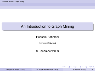 (PDF) An Introduction to Graph Mining